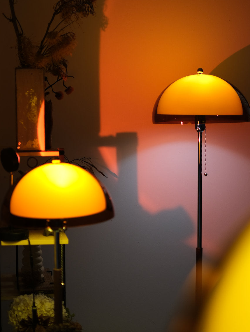 Coby Grand Arc Floor Lamp Black or Brown - Homezee AU